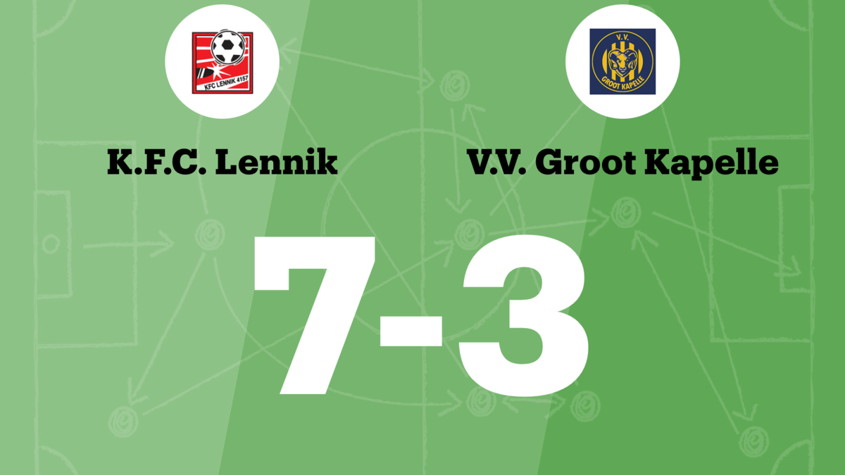 KFC Lennik wint spektakelwedstrijd van VV Groot Kapelle | Nieuwsblad