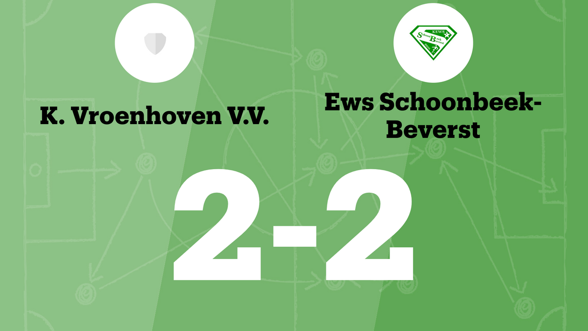 Vroenhoven blijft in problemen na gelijkspel tegen Schoonbeek-Beverst B ...