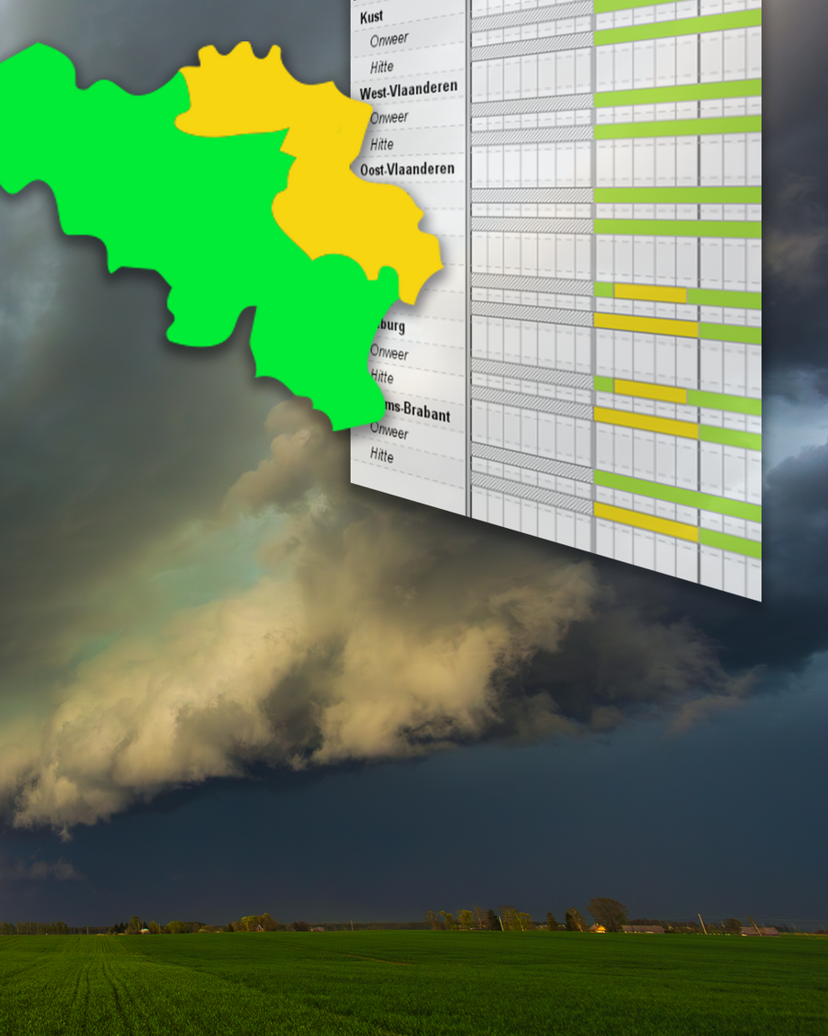 KMI waarschuwt met code geel voor onweer: “Het kan plaatselijk ...