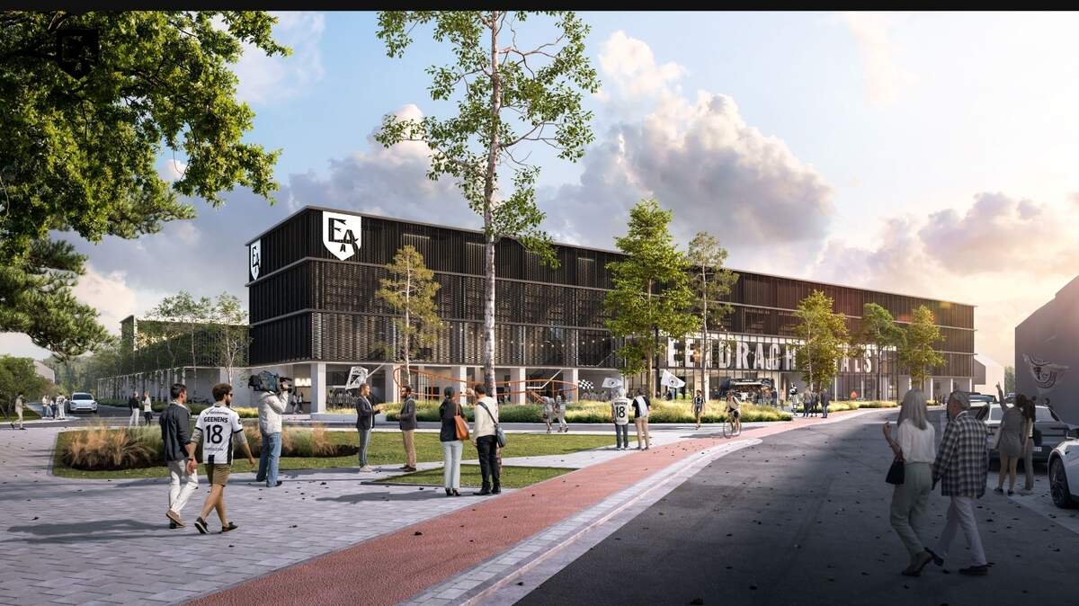 Zo zal stadion Eendracht Aalst Lede eruitzien: twee nieuwe tribunes en ...