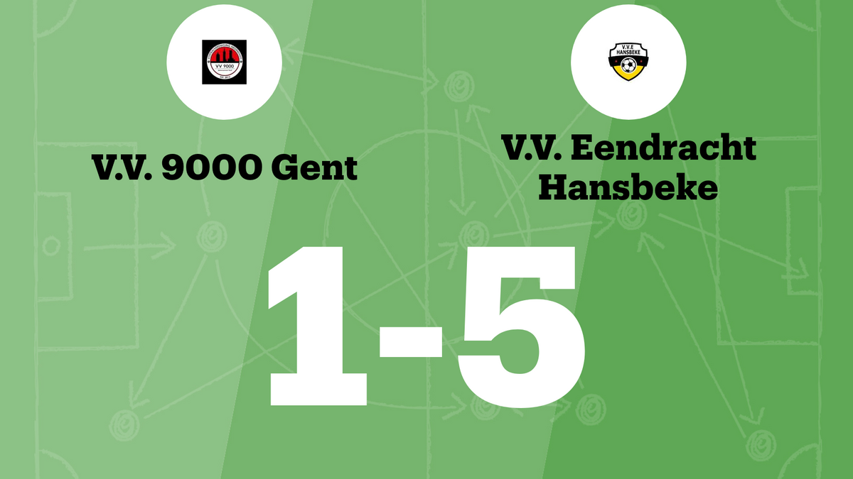 Eendracht Hansbeke wint spektakelwedstrijd van VV 9000 Gent | Nieuwsblad