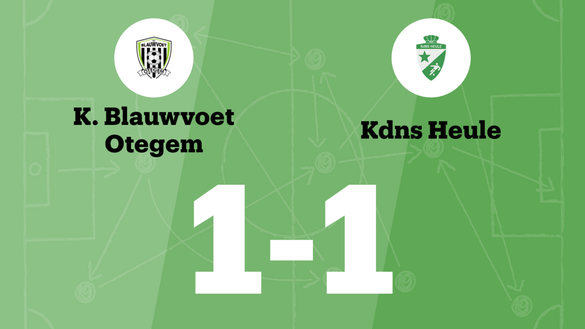 Blauwvoet Otegem speelt gelijk tegen KdNS Heule | Nieuwsblad
