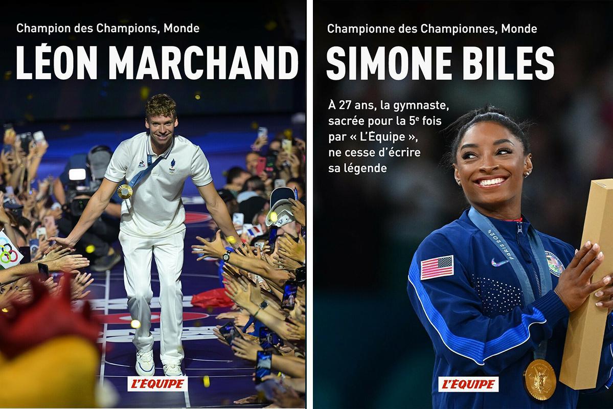Léon Marchand en Simone Biles zijn ‘Champions des champions’ van l ...
