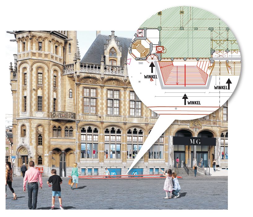 Post Plaza krijgt nieuwe ingang: tien meter brede trap in de Korenmarkt ...