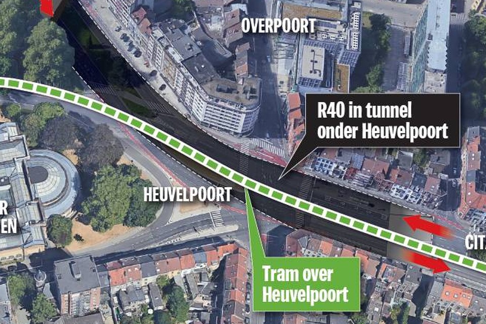 Een tunnel eronder, de tram en fietsers erover: zo zal de nieuwe ...